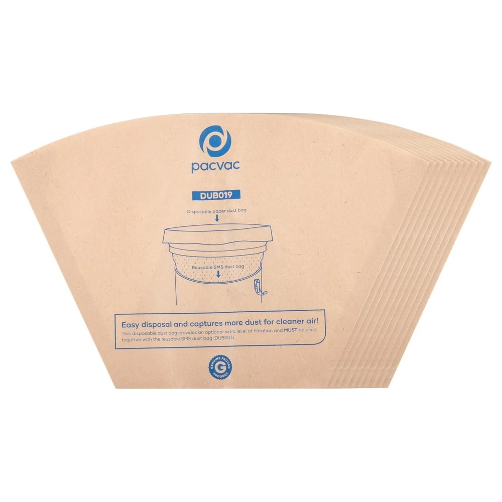 20(pk) Genuine paper dust bags suits Pacvac superpro 700 series and ...